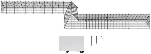 VEVOR Chicken Tunnels, 287 x 78.7 x 24.2 inch(LxWxH) Chicken Tunnels ...