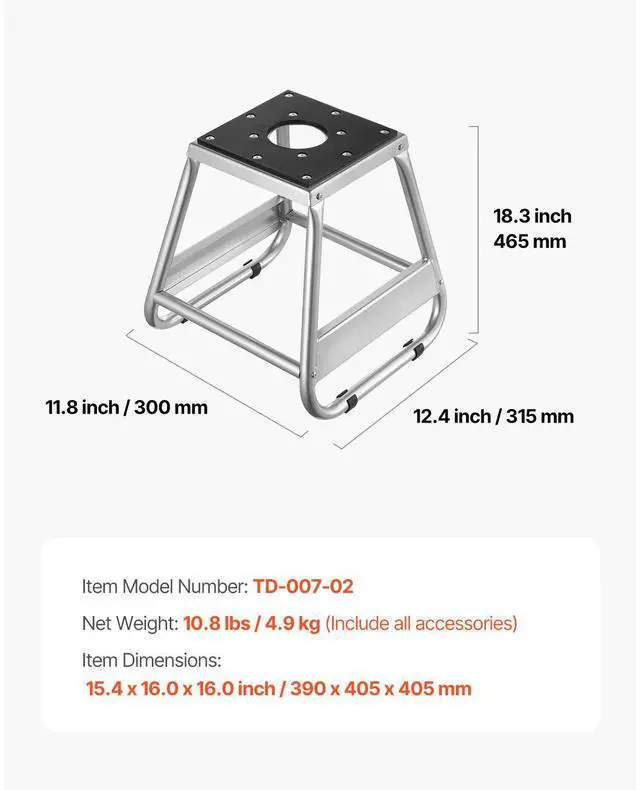 VEVOR Dirt Bike Stand 1100 lbs Load Capacity Dirtbike Pit Stand for ...