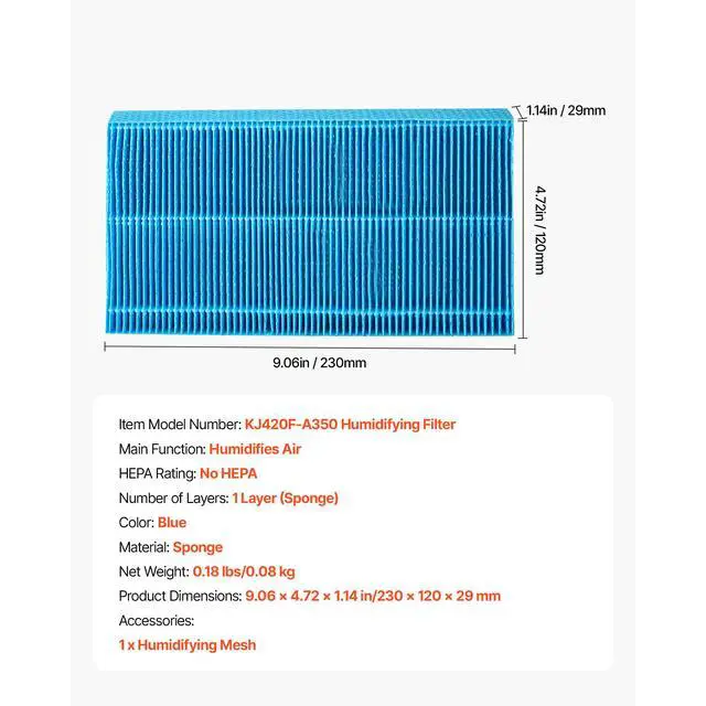 Air Purifier Filter Replacement, Compatible with KJ420F-A35 Filter ...