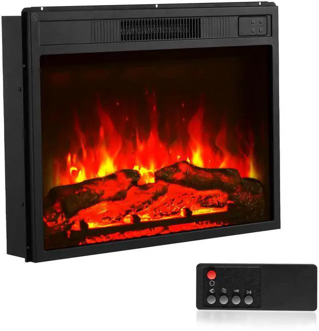 VEVOR 23in Electric Fireplace Insert Wall Recessed Heater Remote ...