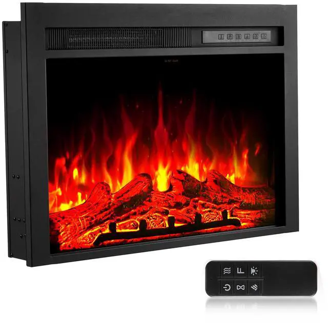 VEVOR 28.5in Electric Fireplace Insert Wall Recessed Heater 750W 1500W ...