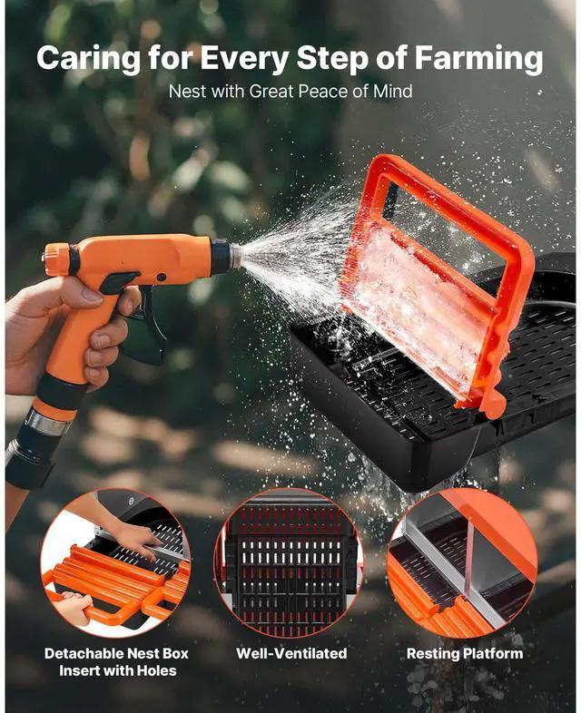 Chicken Nesting Boxes, 2 Compartments, Easy Egg Collection, Wall Mount ...