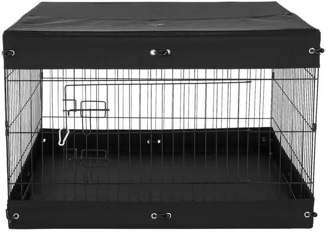 VEVOR Dog Playpen 4 Panels Foldable Metal Dog Exercise Pen with Bottom ...