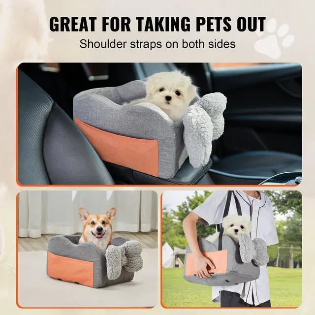 VEVOR Center Console Dog Car Seat Dog Booster Car Seat for Small Dog 8 ...