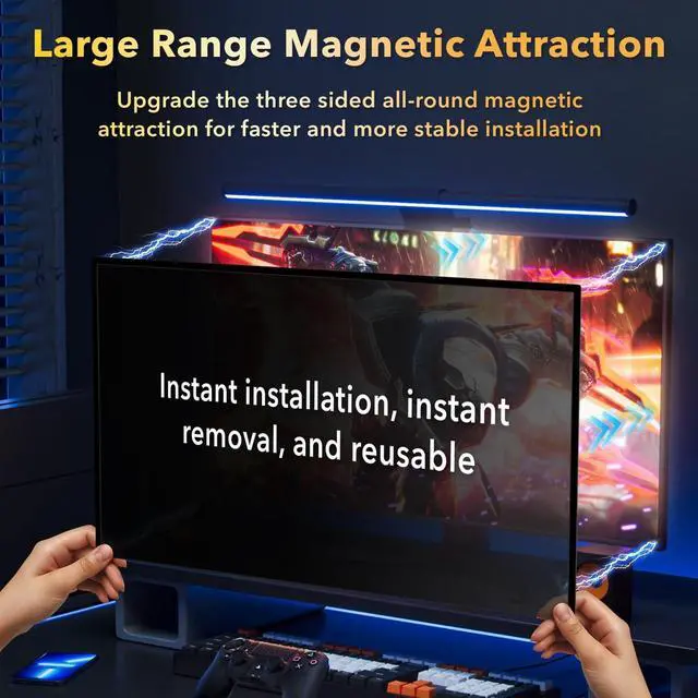 Magnetic Invisible Hidden Design Computer Privacy Screen Filter 24 Inch ...