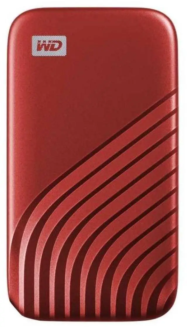 WD 1TB My Passport SSD Portable External Solid State Drive, Red, Sturdy ...