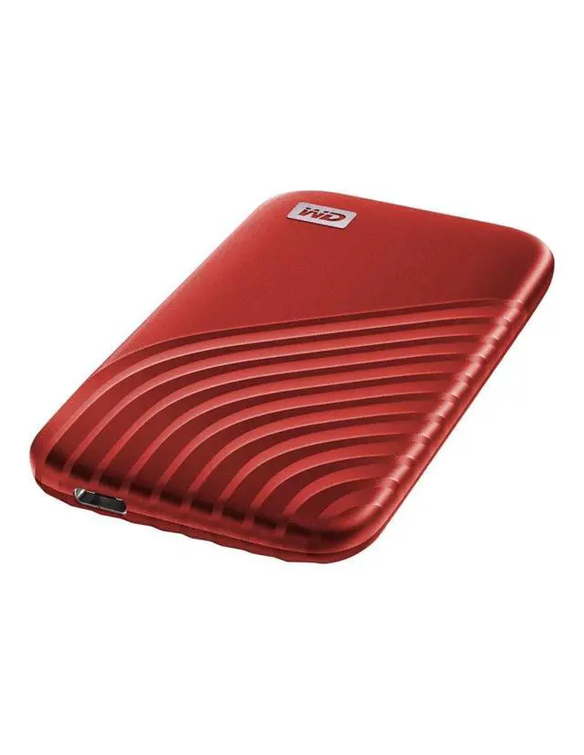 WD 1TB My Passport SSD Portable External Solid State Drive, Red, Sturdy ...