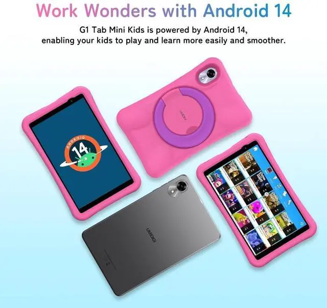 UMIDIGI Tablet, 8 inch Android 14 Tablets for Kids, 7(3+4) GB+32GB/TF ...