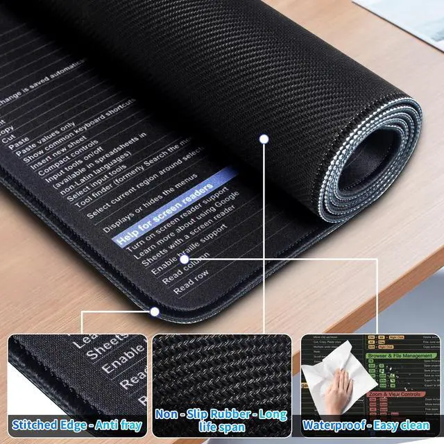 Final Cut Pro Shortcuts Mouse pad, Extra Large Size Keyboard Shortcut ...