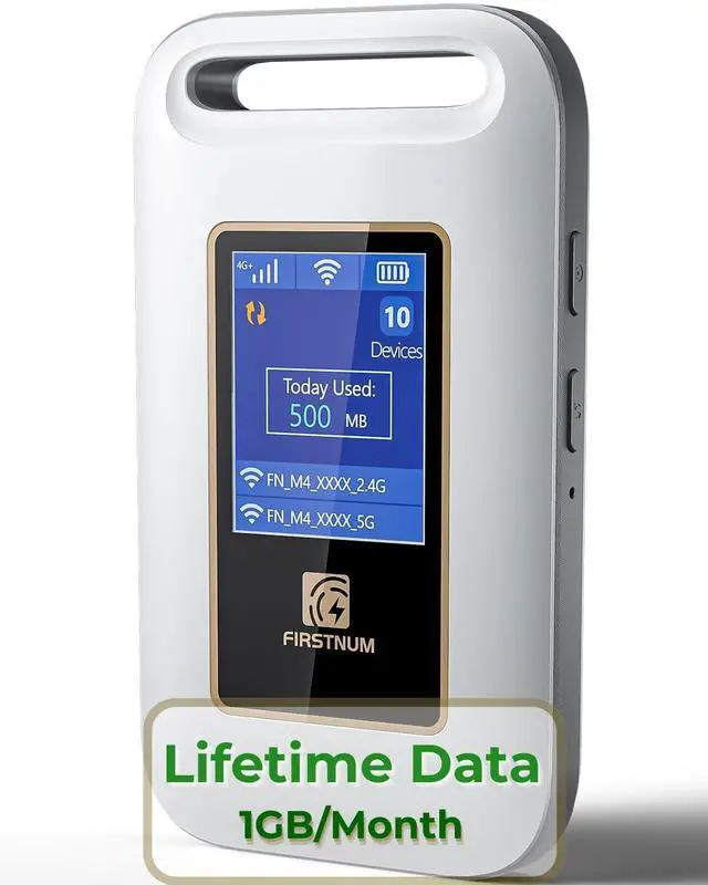 Firstnum M4 4G LTE Mobile Hotspot, ESIM Compact Portable WiFi Hotspot ...