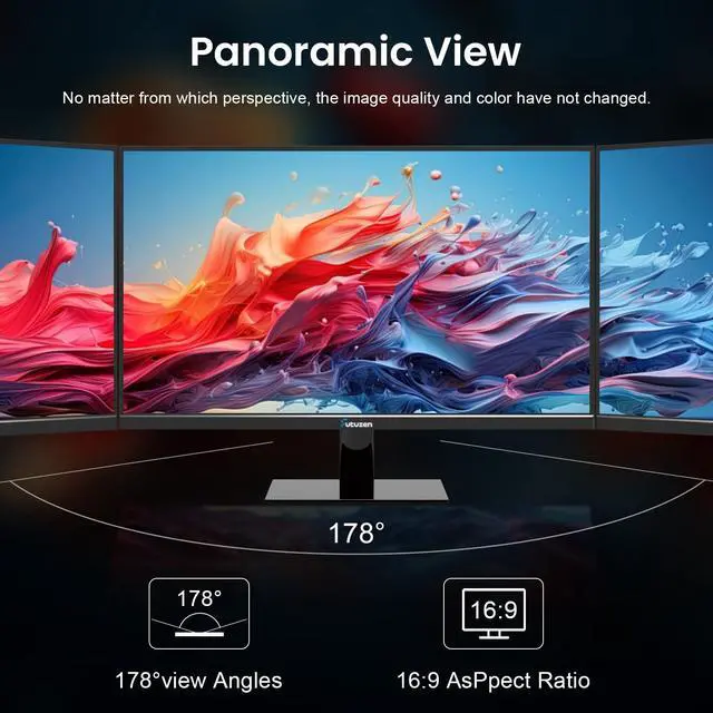 Futuzen 27 inch 100Hz 1920x1080 Ultra Thin Computer Monitor with HDMI ...