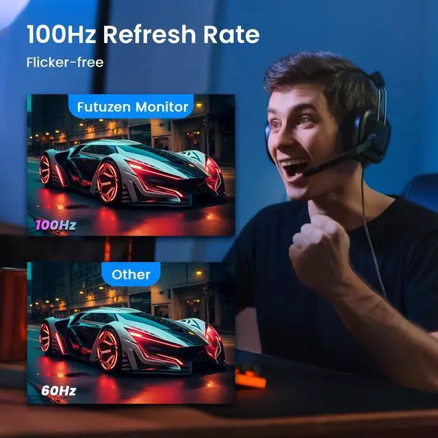 Futuzen 27 inch 100Hz 1920x1080 Ultra Thin Computer Monitor with HDMI ...