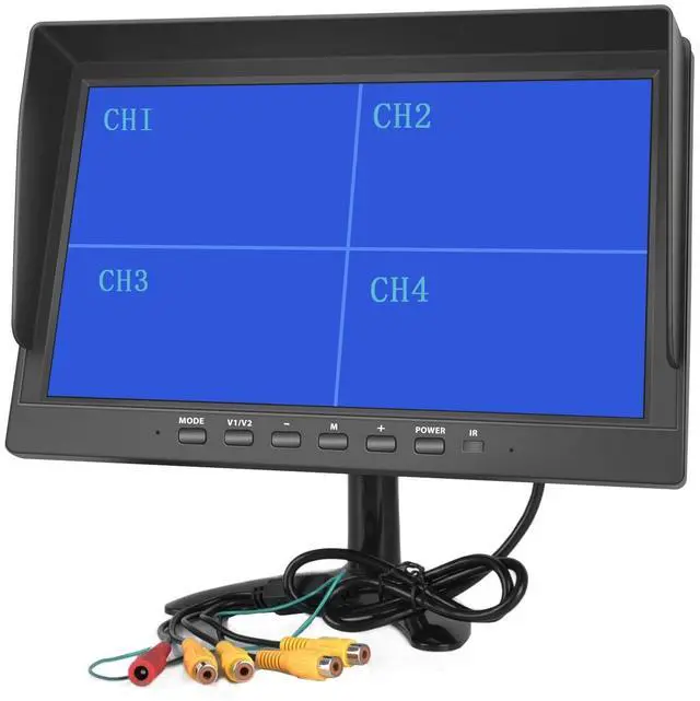 Hikity 10 Inch Small Monitor Screen Video Displays Quad Split HD Screen ...