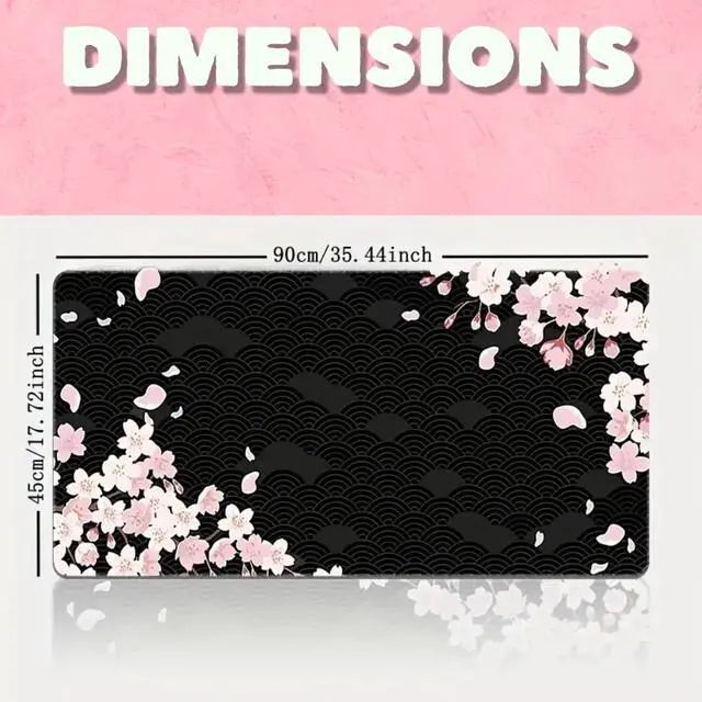 SEDLAV Large Mouse Pad Pink and Black Cherry Blossom XXL Gaming Desk ...