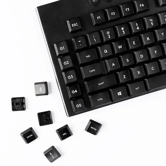 YMDK Solid Color Minimalist Style Keycaps PBT Material Low Profile ...