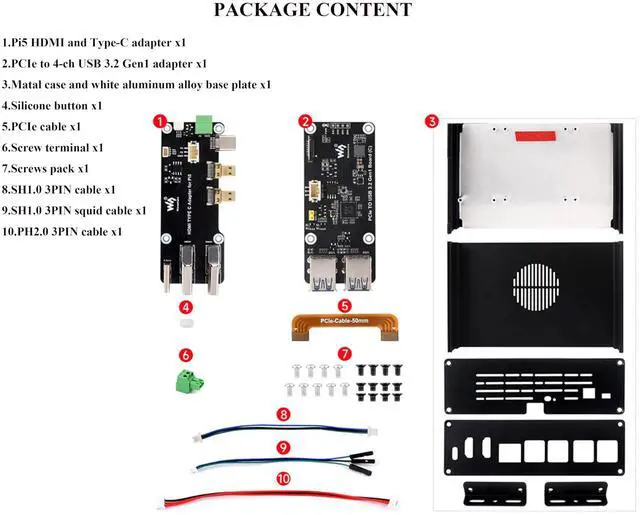 Multi-Functional All-in-One Mini-Computer Kit Compatible with Raspberry ...