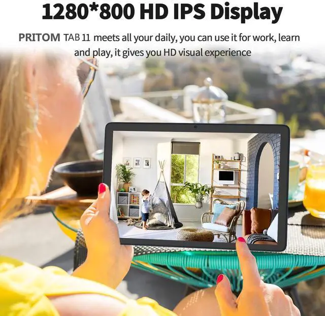 PRITOM TAB11 10'' Tablet Android, Octa-Core, 128GB, Wi-Fi 6, HD IPS ...