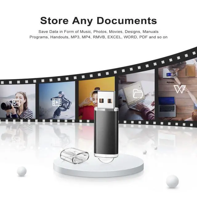 TOPESEL 5 Pack 32GB USB 2.0 Flash Drive Memory Stick Thumb Drives (5 ...