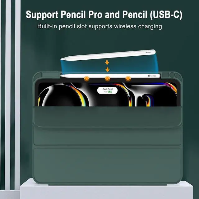 ZryXal iPad Pro 11 Inch Case (M5) 2025/ (M4) 2024 (Model: A2836/A2837 ...