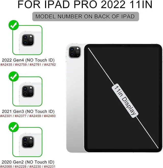 Soke for iPad Pro 11 Case (M2) 2022/2021/2020 with Pencil Holder ...