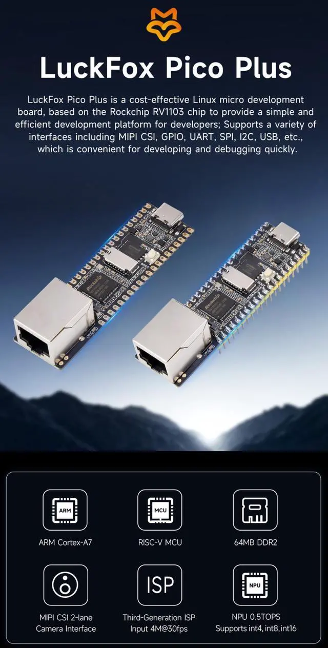 LuckFox Pico Plus RV1103 Linux Micro Development Board Integrates ARM ...