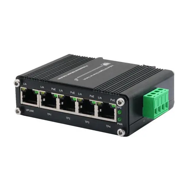 Mini 5 Ports PoE Gigabit Ethernet Switch - Industrial-Grade Unmanaged ...