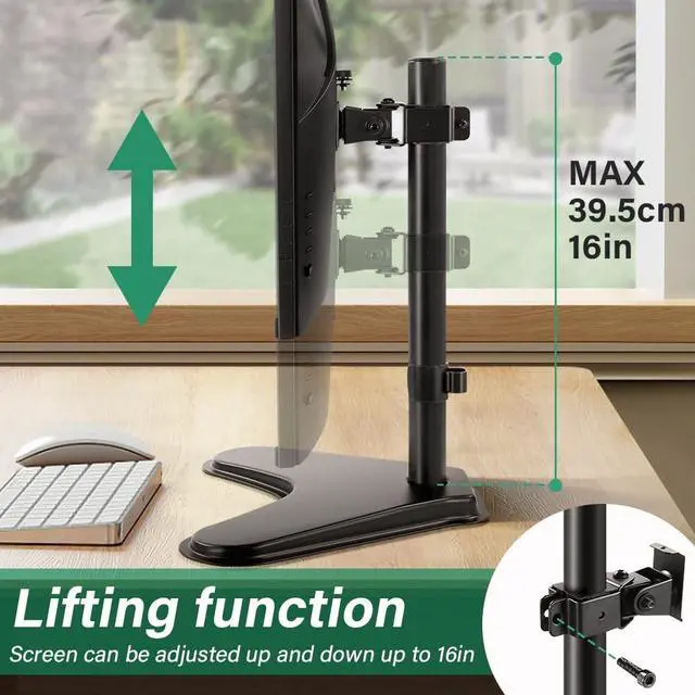 FURWOO Adjustable Tvstand Single Computer Monitor Riser for 13'' to 32 ...