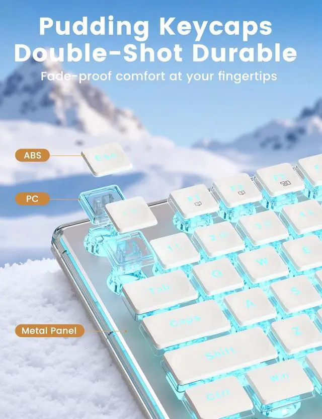 Wireless Keyboard and Mouse Combo - 9 Backlit Effects, Wrist Rest ...