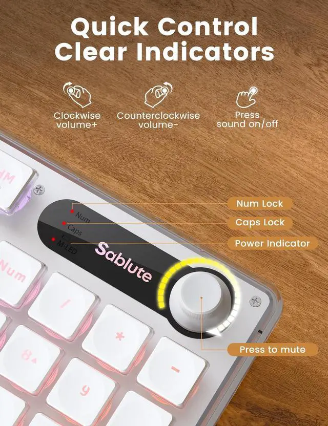 Wireless Keyboard and Mouse Combo - 9 Backlit Effects, Wrist Rest ...