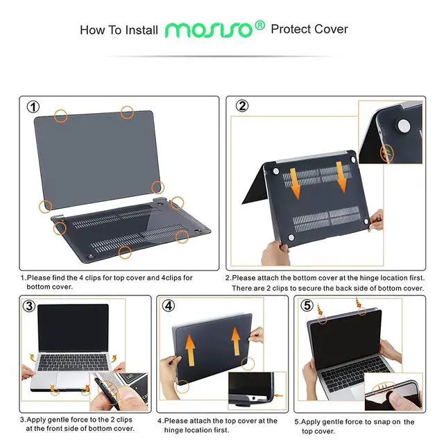 MOSISO Compatible with MacBook Air 13 inch Case M1 Chip 2021-2018 ...