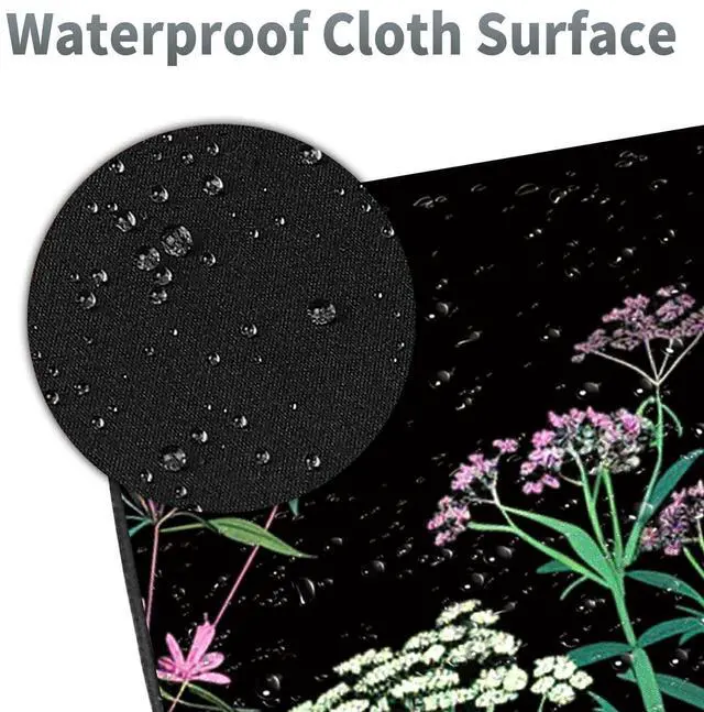 Large Gaming Mouse Pad Plus a Coasters + Cable Clips, Wild Garden ...