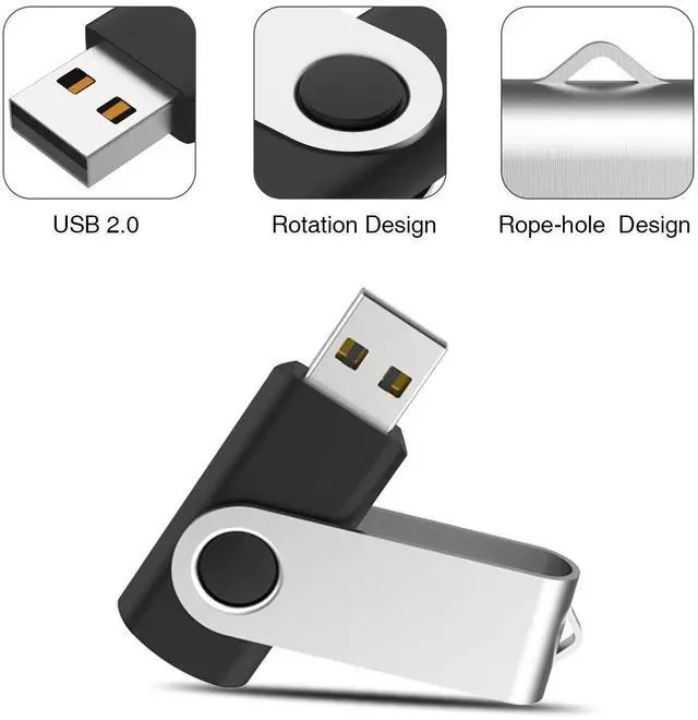 10Pcs 16GB USB Flash Drive Bulk Pack Thumb Drives, Bulk USB 2.0 Flash ...