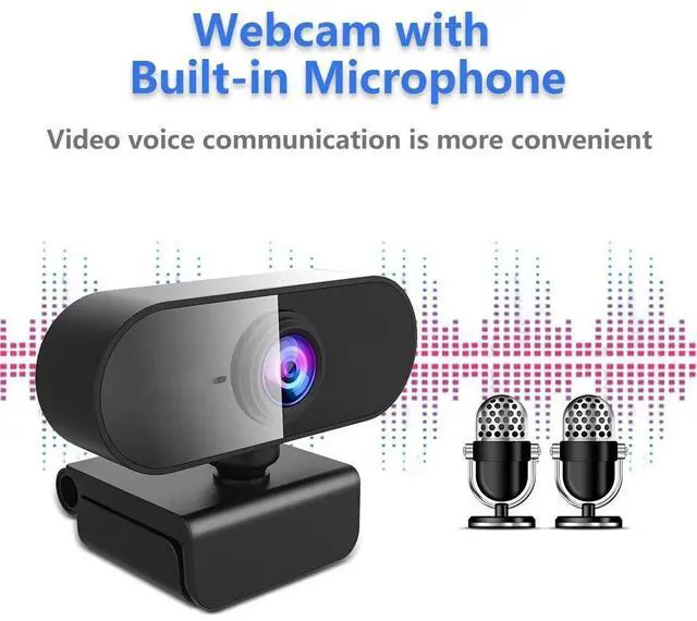 QMKKX Webcam for pc with Microphone,Full Hd 1080P Streaming Web Cam for ...