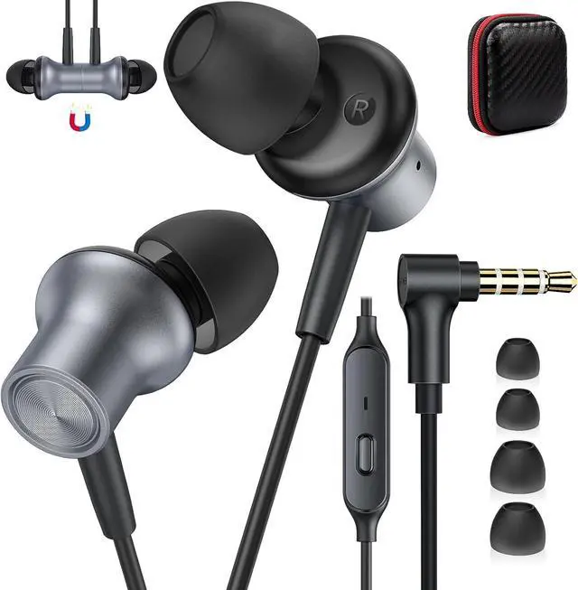 Noise Isolating Wired Earbuds for Chromebook Laptop PC, Ear Buds Wired ...