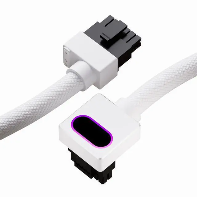 JVFYI 16PIN GPU Power Cable,12VHPWR GPU Modular Cable,ARGB PSU Cable ...