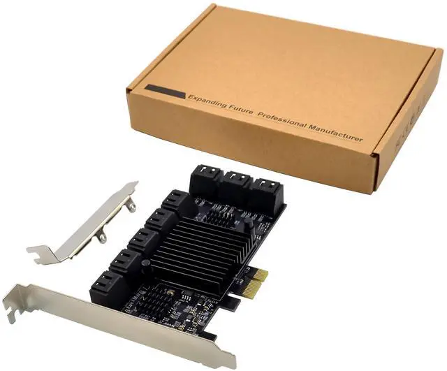 JVFYI PCIe ASM1064 SATAIII 16-Port Expansion card - Newegg.com