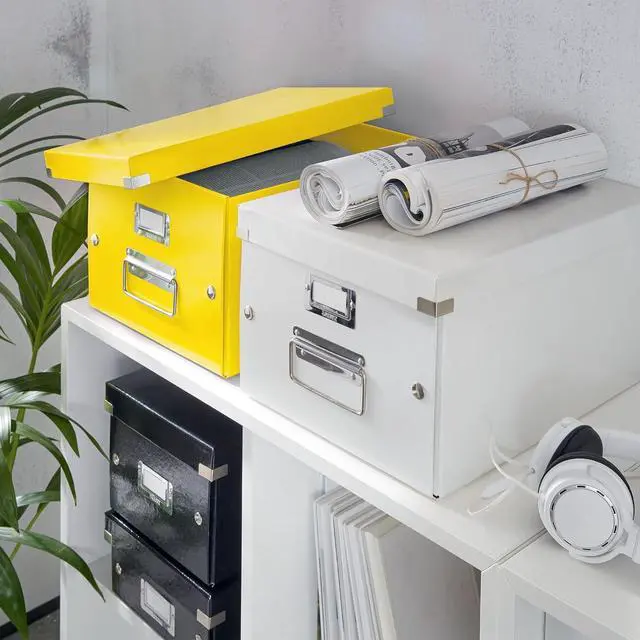 Leitz CD Storage Box, Yellow, Click and Store Range, 60410016 - Newegg.com