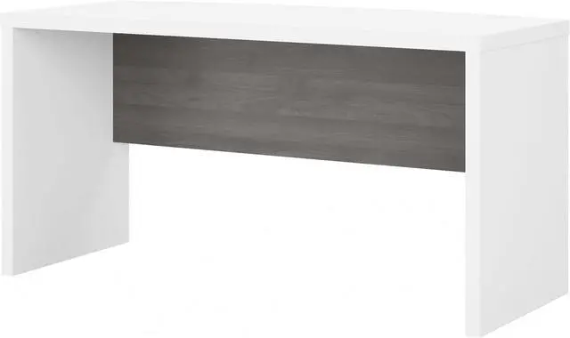 Bush Furniture Bow Front Desk with Wire Management | Echo Collection ...