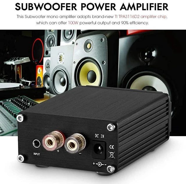 FOR Subwoofer Amplifier 100W Mini Sub Power Amp Black - Newegg.com