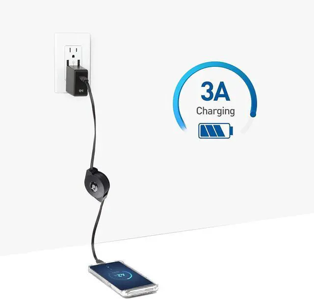Short Retractable USB C Cable 3.3 ft (Short USB C to USB C Retractable ...