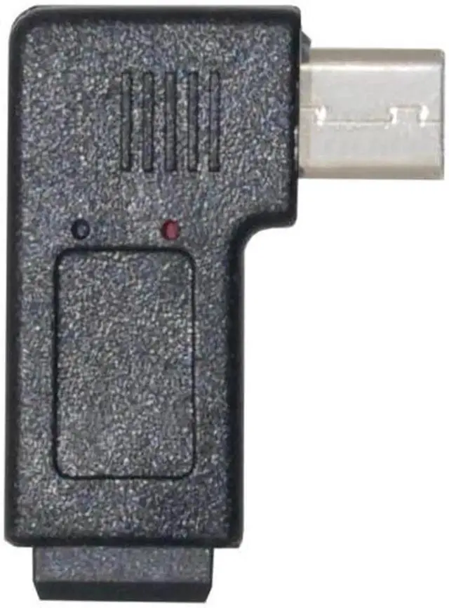 90 Degree Left Angled MINI USB Female to Micro USB Male Data Sync Power ...