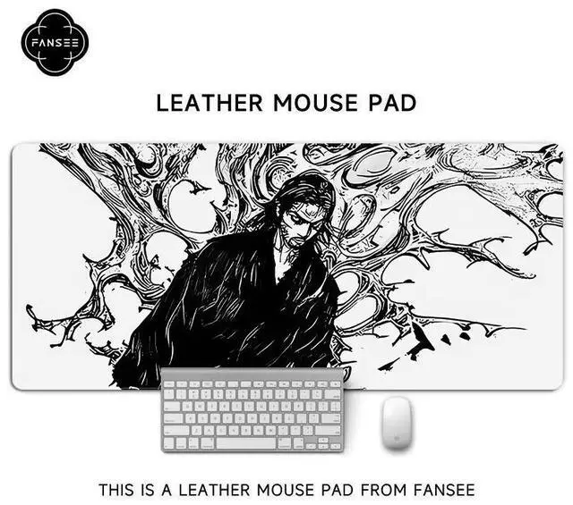 Black and White Anime Mouse Pad - Extra Large, Simple, 2D Customized ...