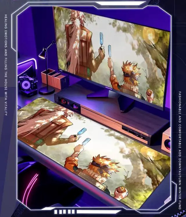 JVFYI Naruto Super Large anime 2D Uzumaki Naruto dormitory computer ...