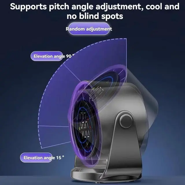 Small Fan Cooling Digital Display 4000mAh With Adjustable Speed ...