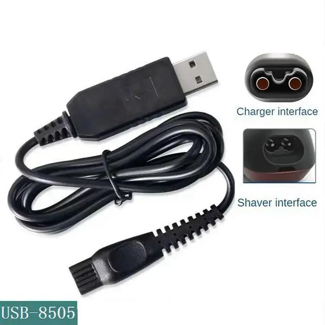 2Pcs USB Charging Cable HQ8505 Power Charger Adapter For Phillip Razor ...