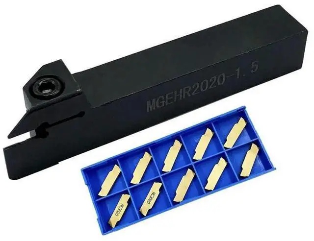 Lathe Tool Holder MGEHR2020 1 5 with 10 MGMN150G Carbide Inserts for Semi Finishing Steel ...