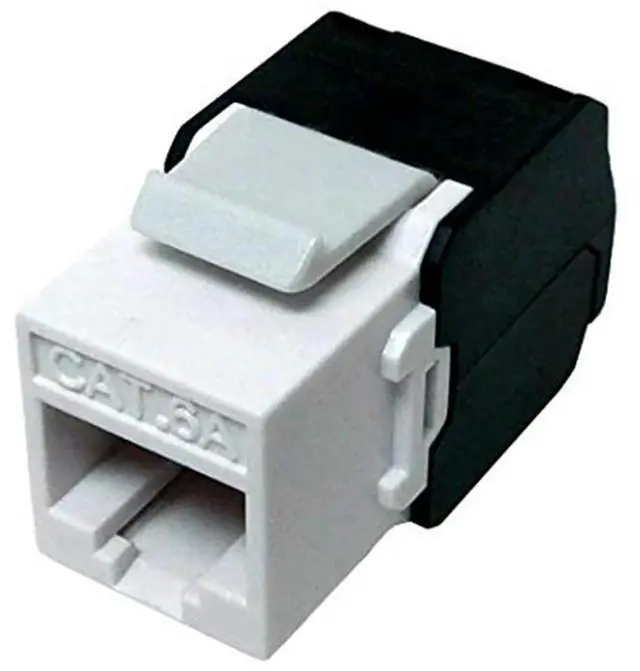 20-Pack Cat6a RJ45 Keystone Jack - Cat6 Compatible -180 Degree Toolless ...