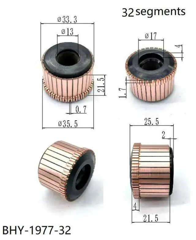 10PCS 33.3x 13 X 21.5(25.5) Mm 32P Teeth Copper Bars Electrical Motor ...