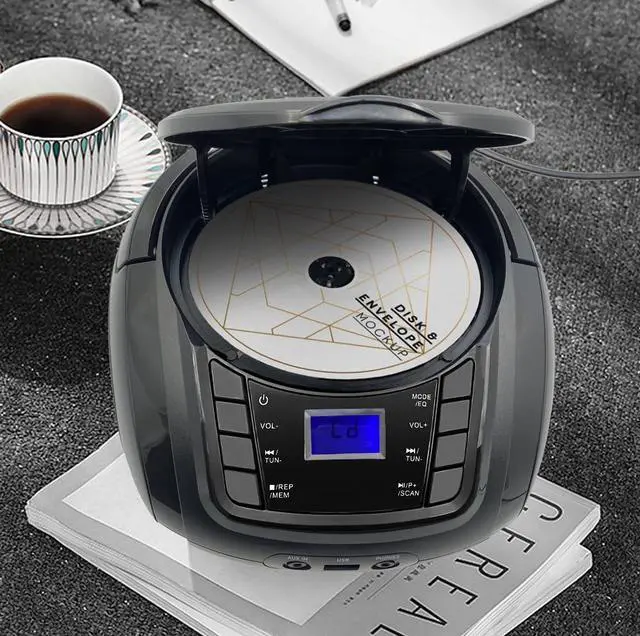 Portable Boombox - CD Player, Bluetooth, USB, MP3, AUX, FM Radio ...