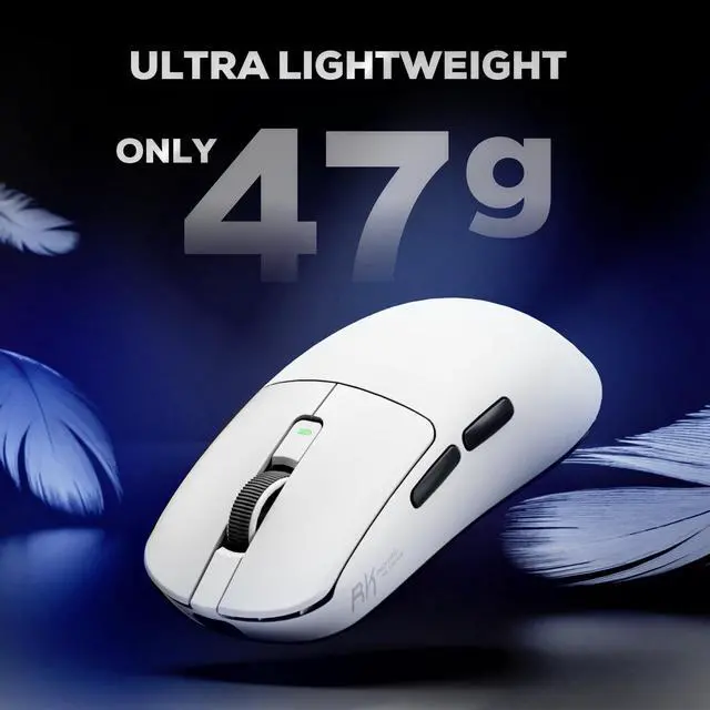 RK M3 Gaming Mouse with 42000 DPI PAW3950 Optical Sensor 47g ...